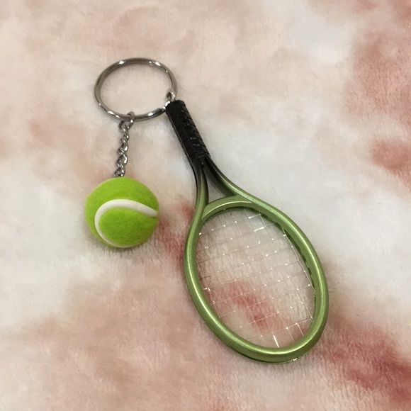 Accessories | Tennis Racket Tennis Ball Key Chain Nwt Green | Poshmark